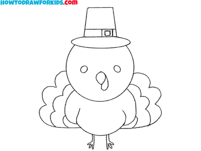 How to Draw a Cute Turkey - Easy Drawing Tutorial For Kids