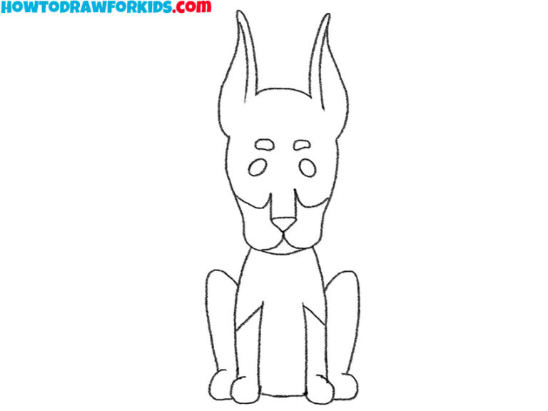 How to Draw a Doberman - Easy Drawing Tutorial For Kids