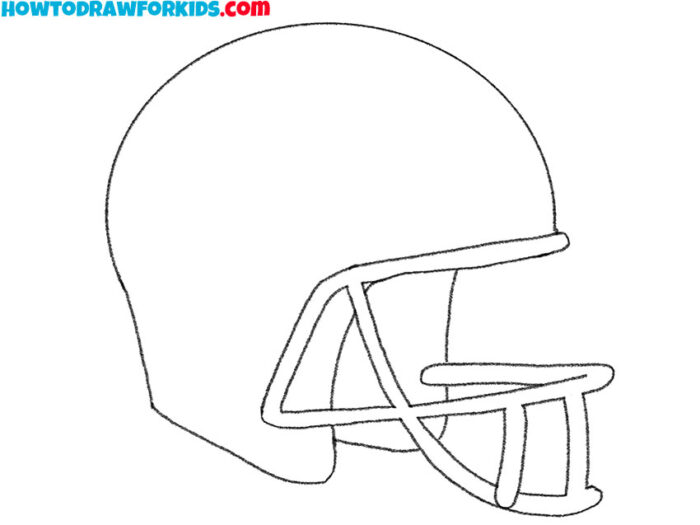 How to Draw a Football Helmet - Easy Drawing Tutorial For Kids