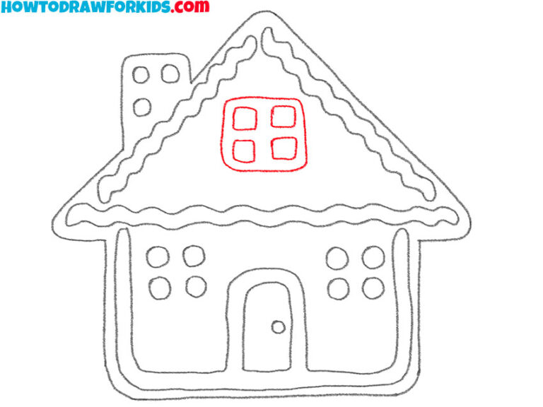 How to Draw a Gingerbread House - Drawing Tutorial For Kids