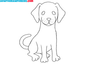 How to Draw a Black Lab - Easy Drawing Tutorial For Kids