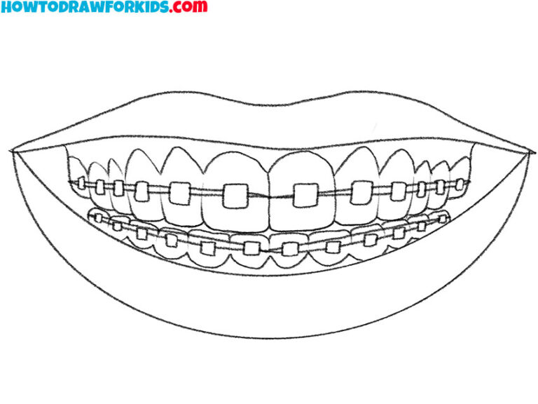 How to Draw Braces - Easy Drawing Tutorial For Kids