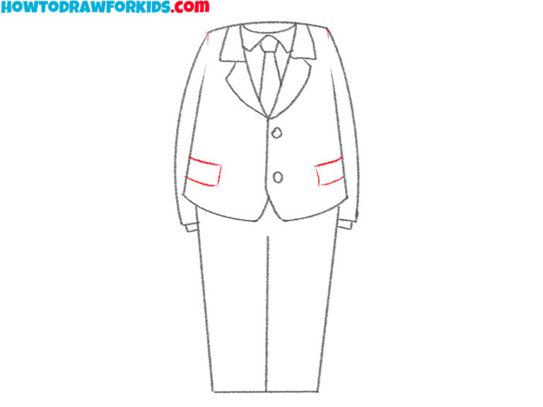 How to Draw a Suit - Easy Drawing Tutorial For Kids
