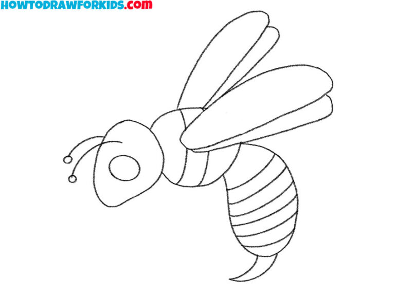 How to Draw a Wasp - Easy Drawing Tutorial For Kids
