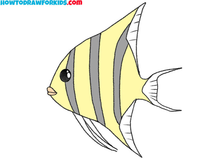 How to Draw an Angelfish - Easy Drawing Tutorial For Kids