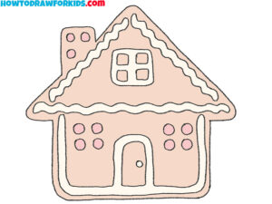 How to Draw a Gingerbread House - Drawing Tutorial For Kids