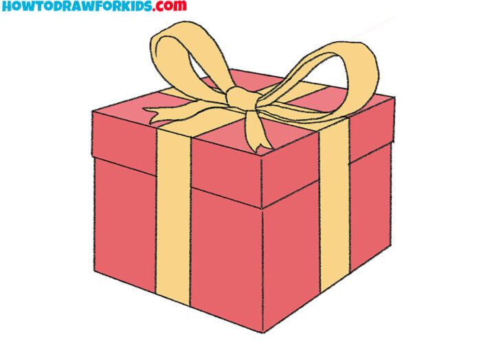 How to Draw a Present - Easy Drawing Tutorial For Kids