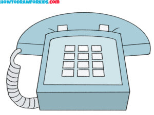 How to Draw a Telephone - Easy Drawing Tutorial For Kids