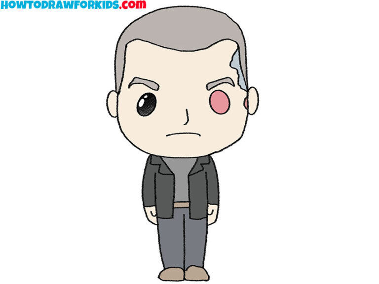 How to Draw Terminator - Easy Drawing Tutorial For Kids