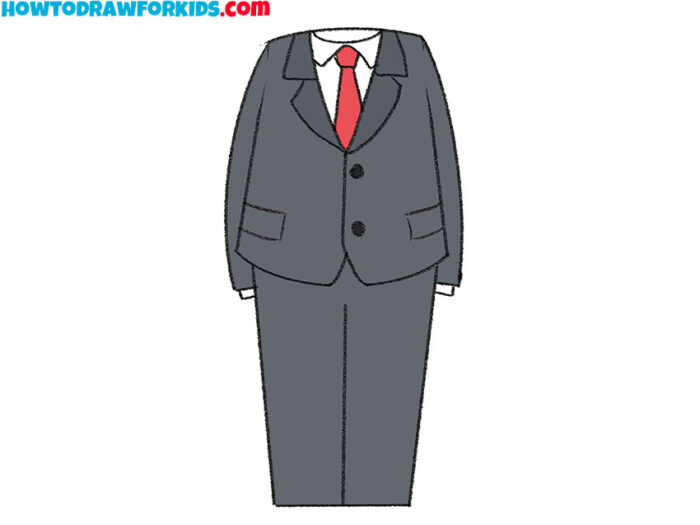 How to Draw a Suit - Easy Drawing Tutorial For Kids