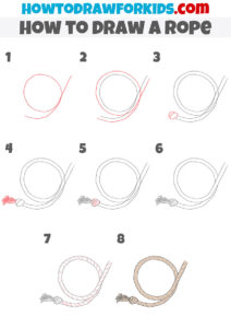 How to Draw a Rope - Easy Drawing Tutorial For Kids
