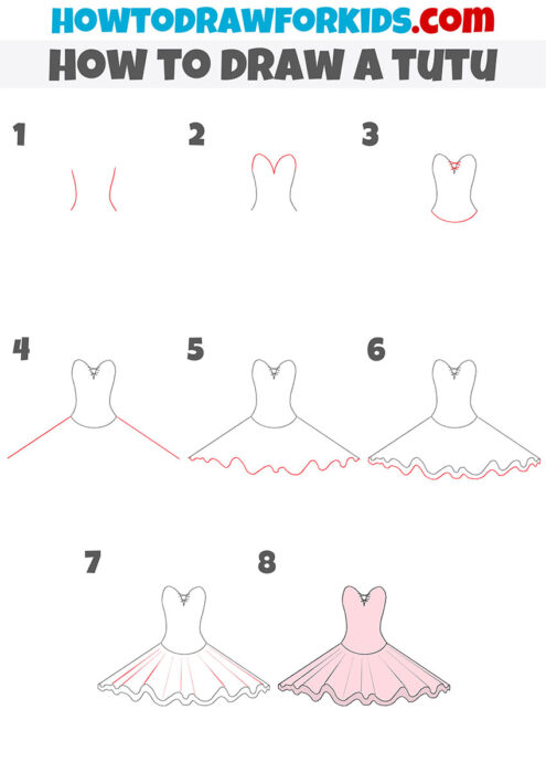 How to Draw a Tutu - Easy Drawing Tutorial For Kids