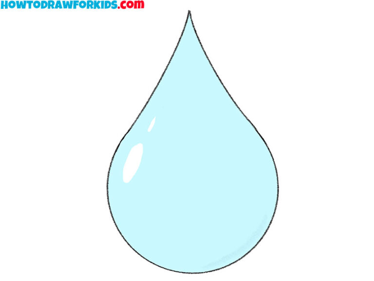 How to Draw a Water Droplet - Easy Drawing Tutorial For Kids