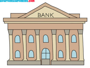 How to Draw a Bank - Easy Drawing Tutorial For Kids