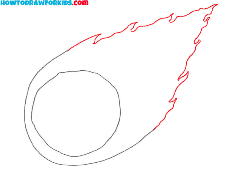 How to Draw a Meteorite - Easy Drawing Tutorial For Kids