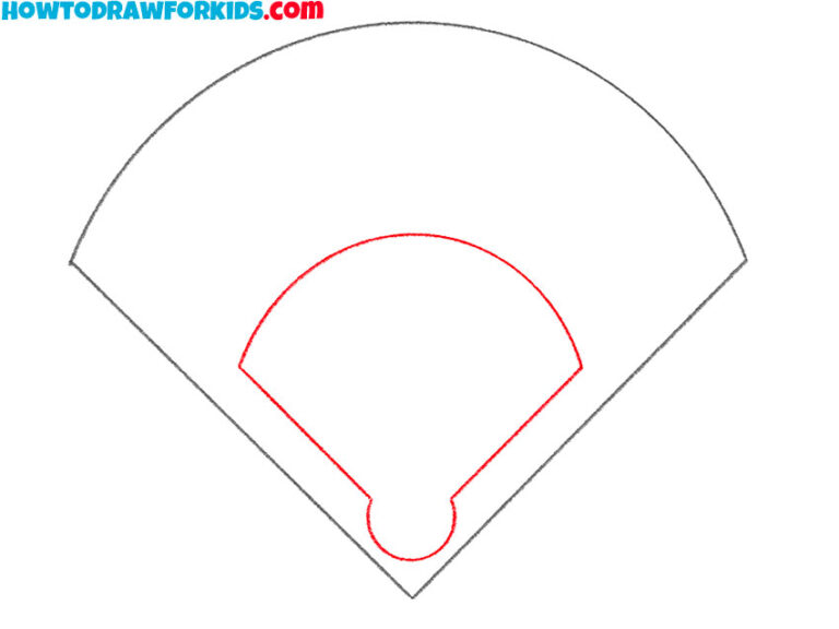 How to Draw a Baseball Field - Easy Drawing Tutorial For Kids