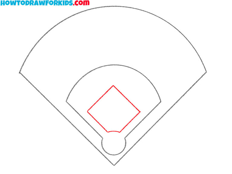 How to Draw a Baseball Field - Easy Drawing Tutorial For Kids