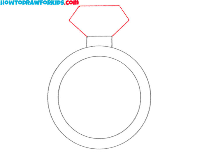 How to Draw a Diamond Ring - Easy Drawing Tutorial For Kids