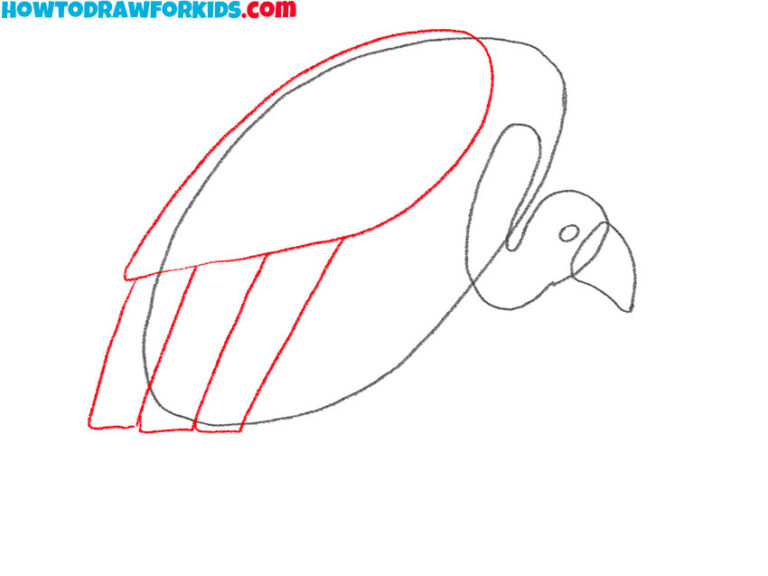 How to Draw a Vulture - Easy Drawing Tutorial For Kids