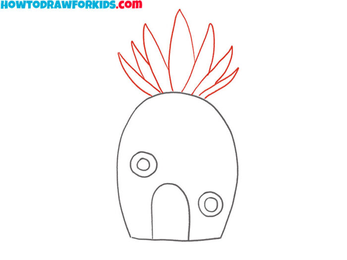 How to Draw SpongeBob House - Easy Drawing Tutorial For Kids