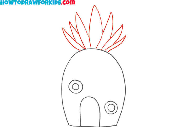 How to Draw SpongeBob House - Easy Drawing Tutorial For Kids