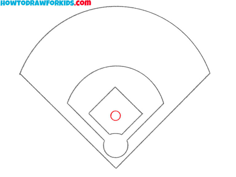 How to Draw a Baseball Field - Easy Drawing Tutorial For Kids
