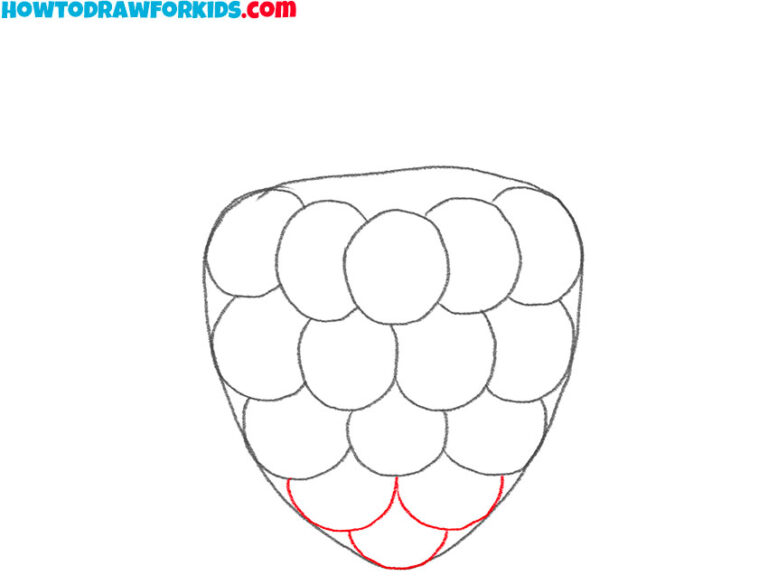 How to Draw a Raspberry - Easy Drawing Tutorial For Kids