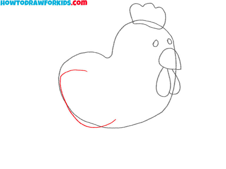 How to Draw a Cartoon Chicken - Easy Drawing Tutorial For Kids