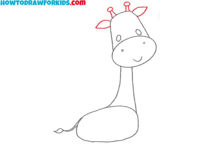 How to Draw a Cartoon Giraffe - Easy Drawing Tutorial For Kids