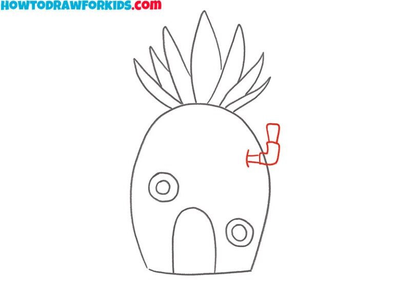 How to Draw SpongeBob House - Easy Drawing Tutorial For Kids