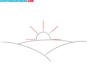 How to Draw a Sunrise - Easy Drawing Tutorial For Kids
