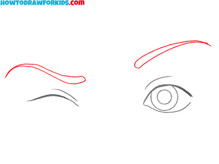How to Draw a Winking Eye - Easy Drawing Tutorial For Kids