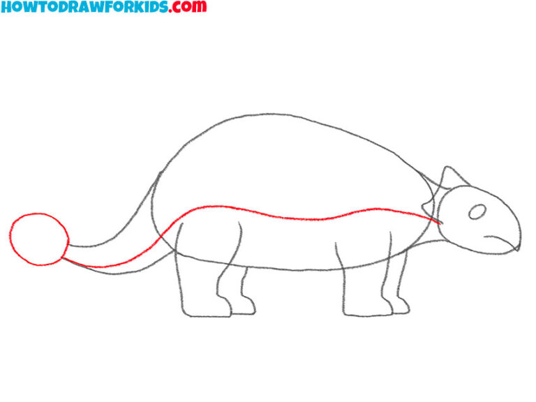How to Draw an Ankylosaurus - Easy Drawing Tutorial For Kids
