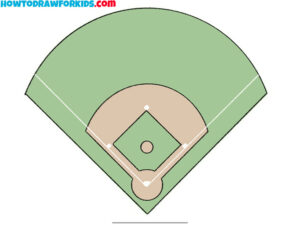 How to Draw a Baseball Field - Easy Drawing Tutorial For Kids