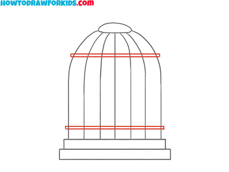 How to Draw a Cage - Easy Drawing Tutorial For Kids