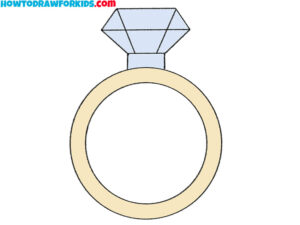 How to Draw a Diamond Ring - Easy Drawing Tutorial For Kids