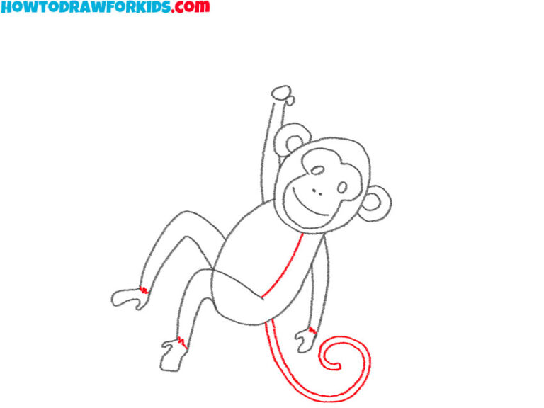 How to Draw a Cartoon Monkey - Easy Drawing Tutorial For Kids