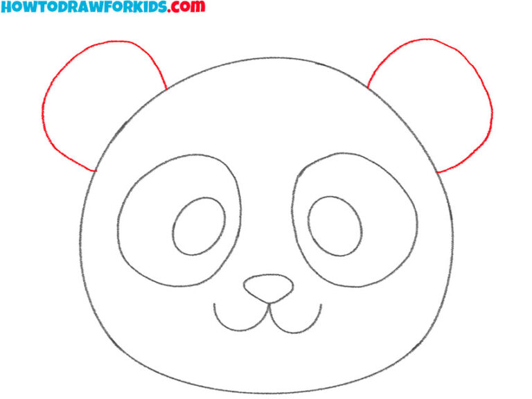 How to Draw a Panda Face - Easy Drawing Tutorial For Kids
