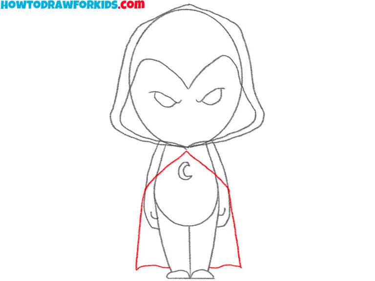 How to Draw Moon Knight - Easy Drawing Tutorial For Kids