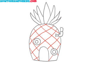 How to Draw SpongeBob House - Easy Drawing Tutorial For Kids