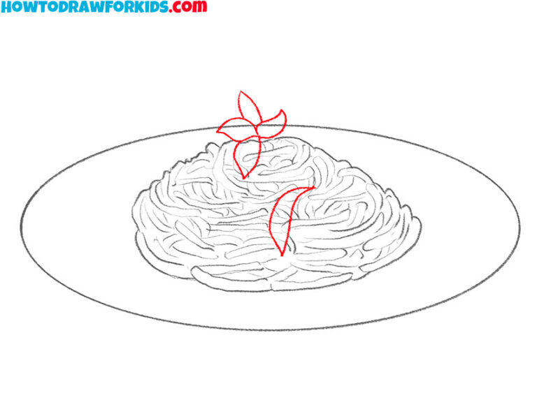 How to Draw Pasta - Easy Drawing Tutorial For Kids