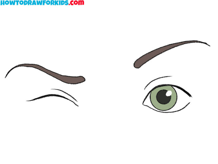 How to Draw a Winking Eye - Easy Drawing Tutorial For Kids