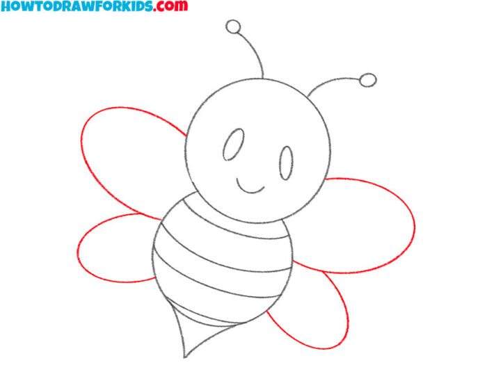 How to Draw a Cartoon Bee - Easy Drawing Tutorial For Kids