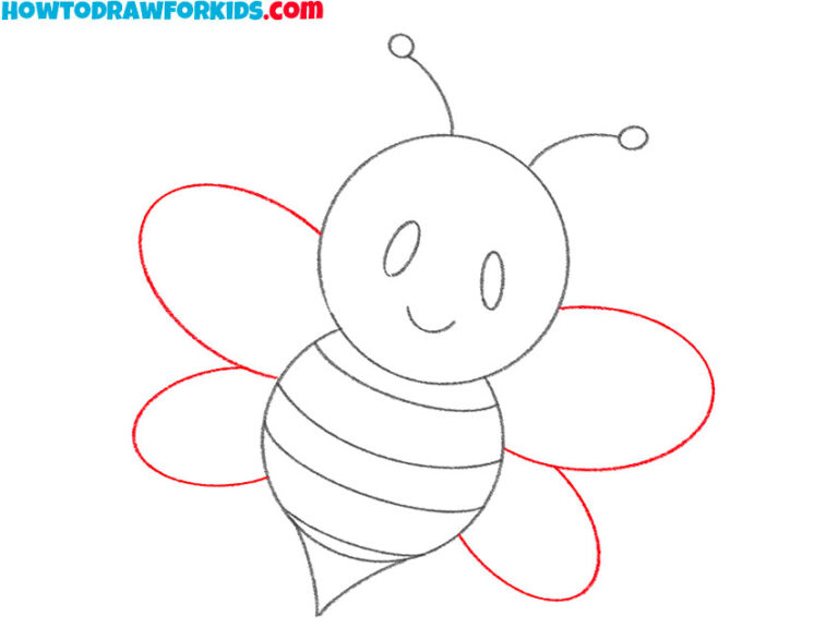 How to Draw a Cartoon Bee - Easy Drawing Tutorial For Kids