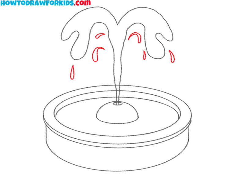 How to Draw a Fountain - Easy Drawing Tutorial For Kids