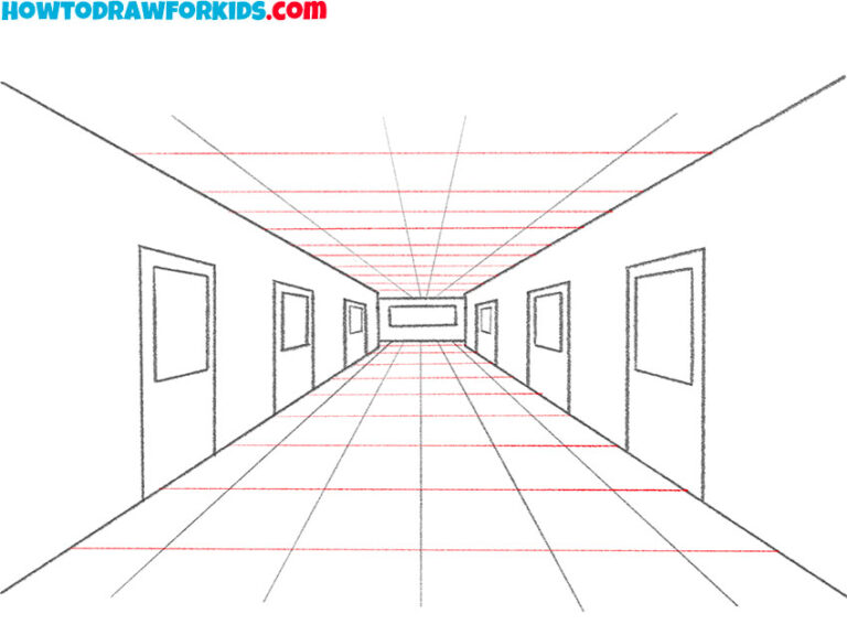 How to Draw a Hallway - Easy Drawing Tutorial For Kids