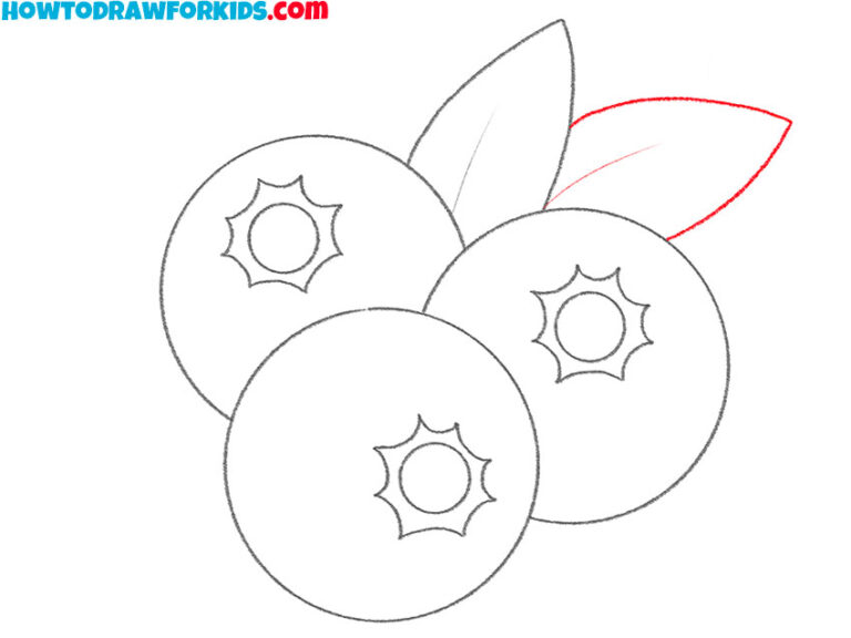 How to Draw a Blueberry Step by Step - Drawing Tutorial For Kids