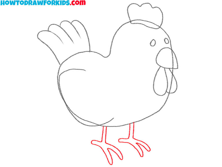 How to Draw a Cartoon Chicken - Easy Drawing Tutorial For Kids