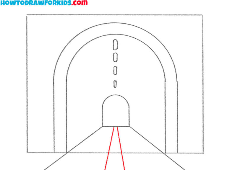 How to Draw a Tunnel - Easy Drawing Tutorial For Kids