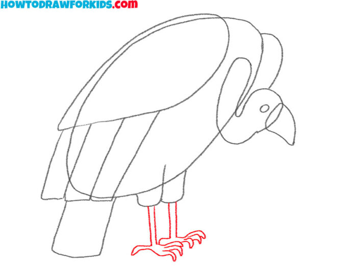 How to Draw a Vulture - Easy Drawing Tutorial For Kids